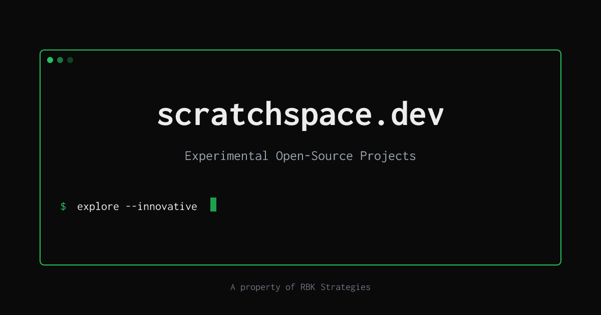 scratchspace.dev - Technical Development Studio
